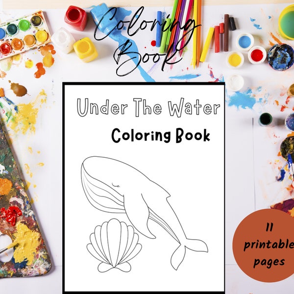 Under the Water Coloring Pages - Etsy