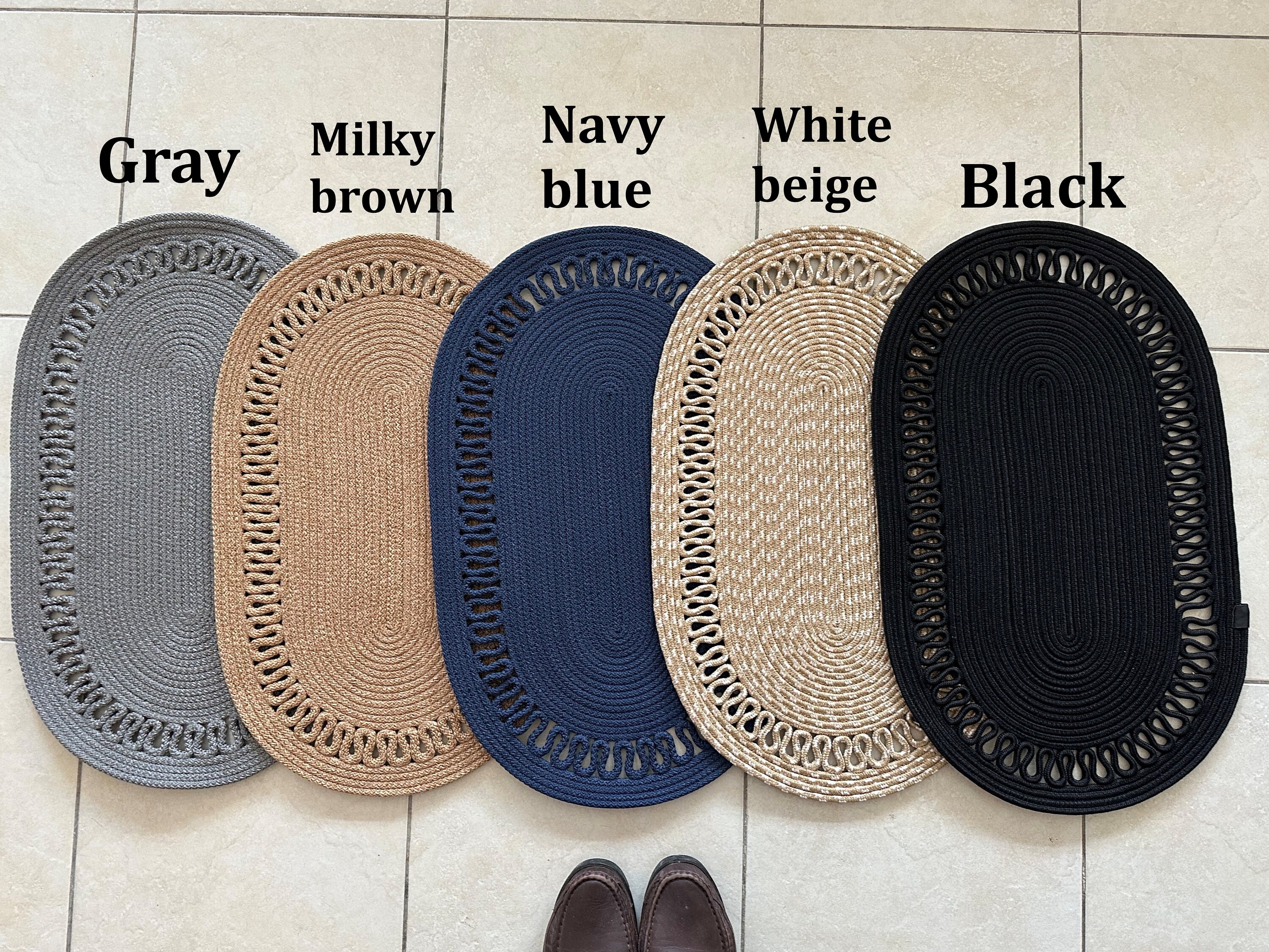 Custom Door Mat, Oval Doormat, Rope Door Mat, Custom Size Doormat, Jute ...
