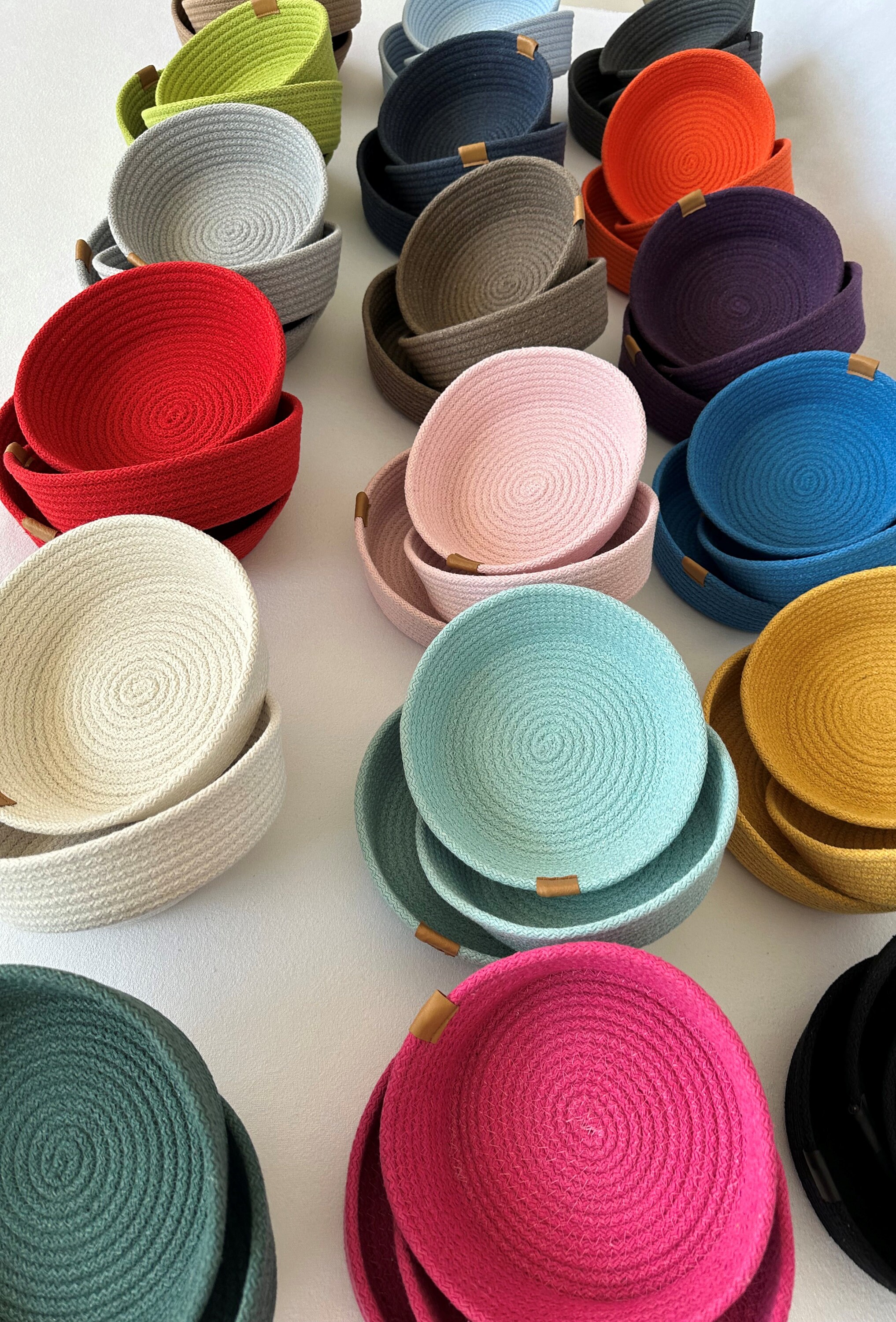 Round Rope Bowl, Set of 3 Pcs, Cotton Rope Basket, Round Bowl, Storage ...