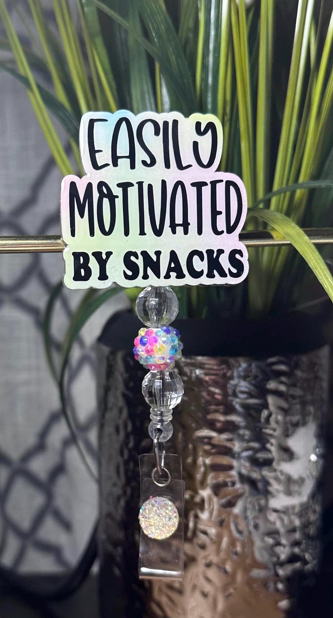 Easily Motivated by Snacks Badge Reel - Etsy