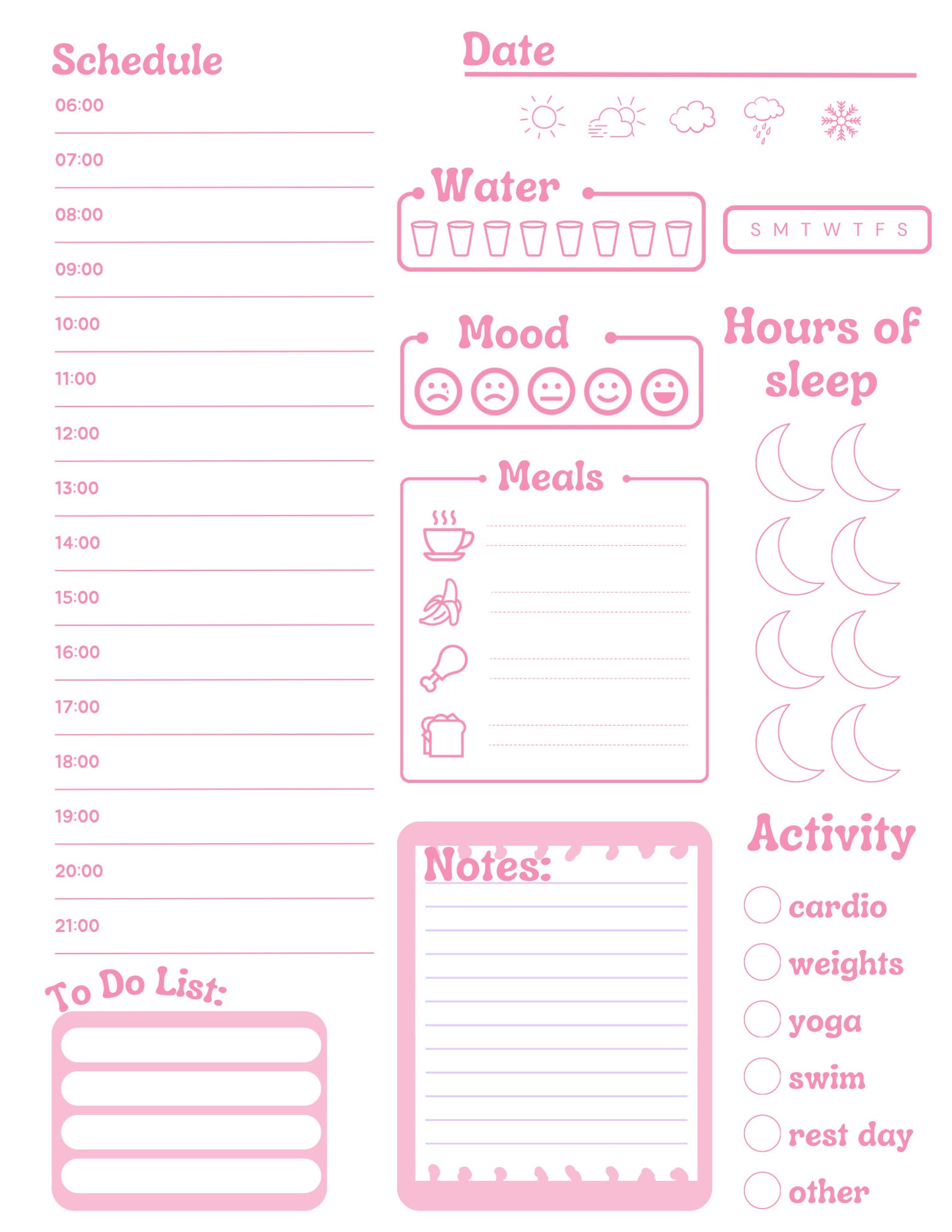 Ultimate Pink Digital Daily Planner, Printable Organiser for Teachers ...