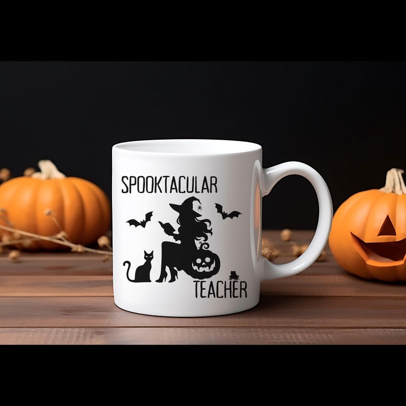 Spooktacular Teacher SVG PNG: Funny Halloween Teacher Clipart (digital ...