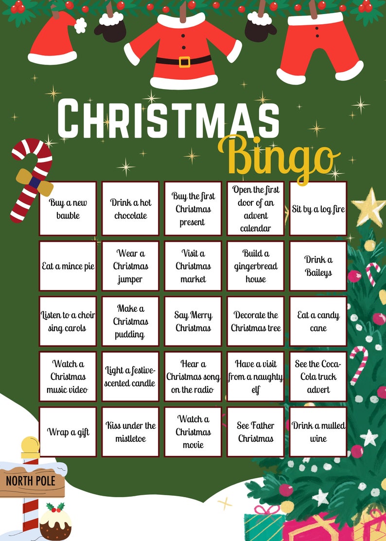 Christmas Bingo Game Printable to Play With All the Family This Festive ...