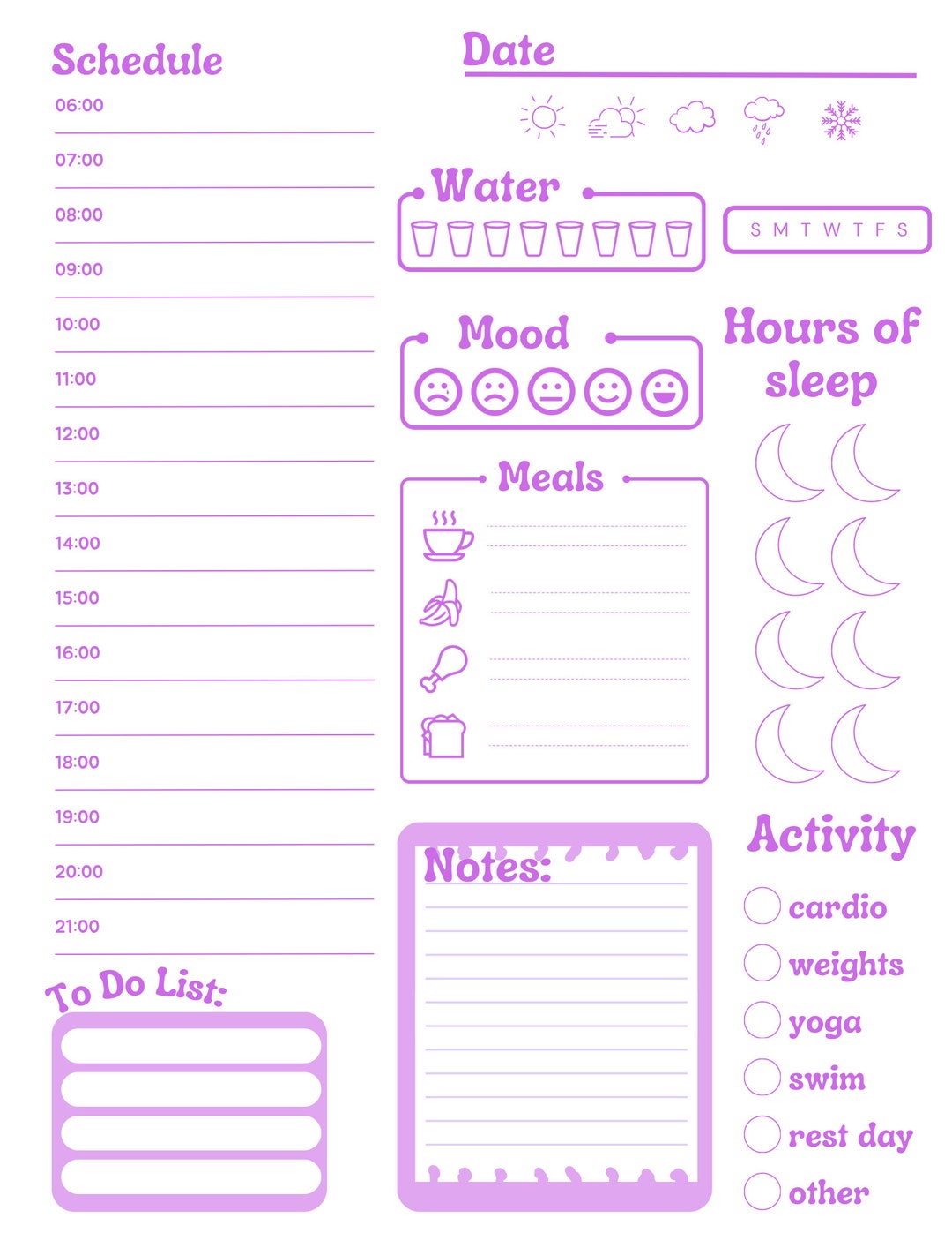 Ultimate Digital Daily Planner, Printable Organiser With to Do List - Etsy