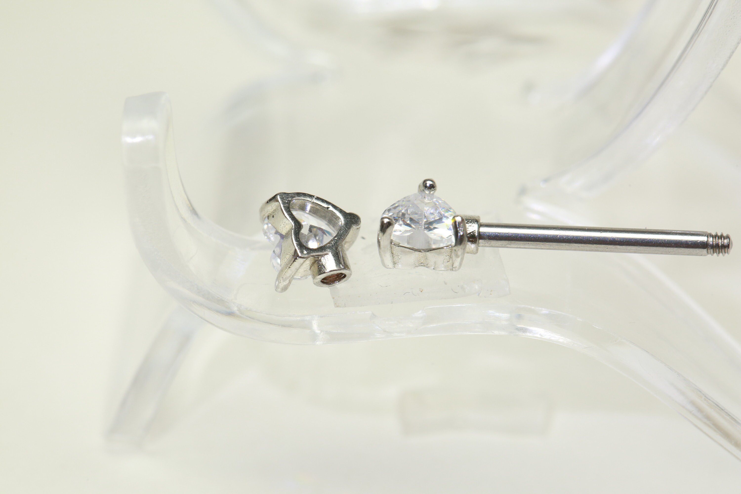 316L Silver Heart Heart Nipple Guard Piercing Jewelry 14G Nipple ...