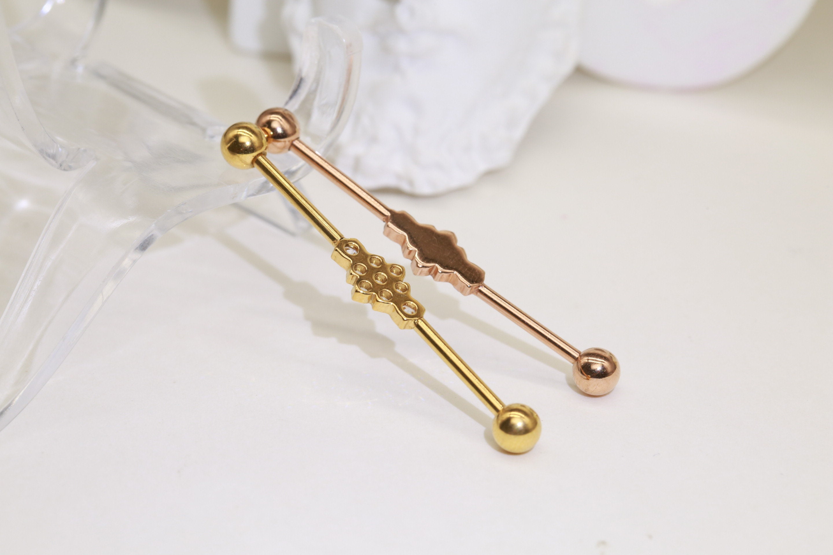 Industrial Bar Industrial Piercing Jewelry 14G Industrial - Etsy