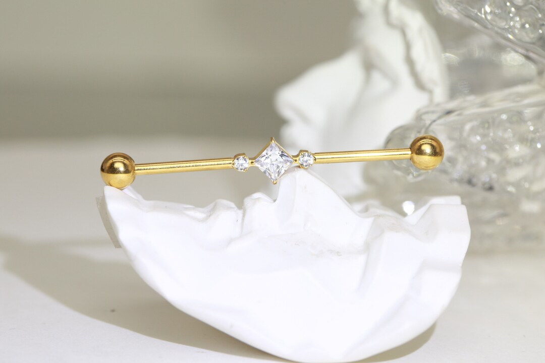 Industrial Rod Industrial Piercing Jewelry 14G Industrial Rod 316L ...