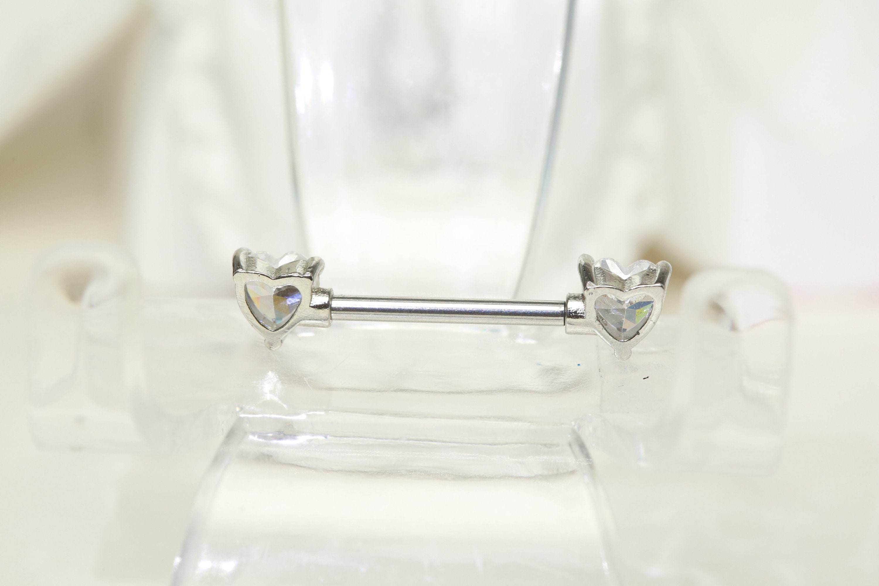 316L Silver Heart Heart Nipple Guard Piercing Jewelry 14G Nipple ...