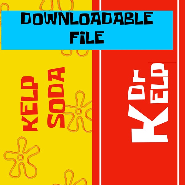 Spongebob Soda Label - Etsy UK