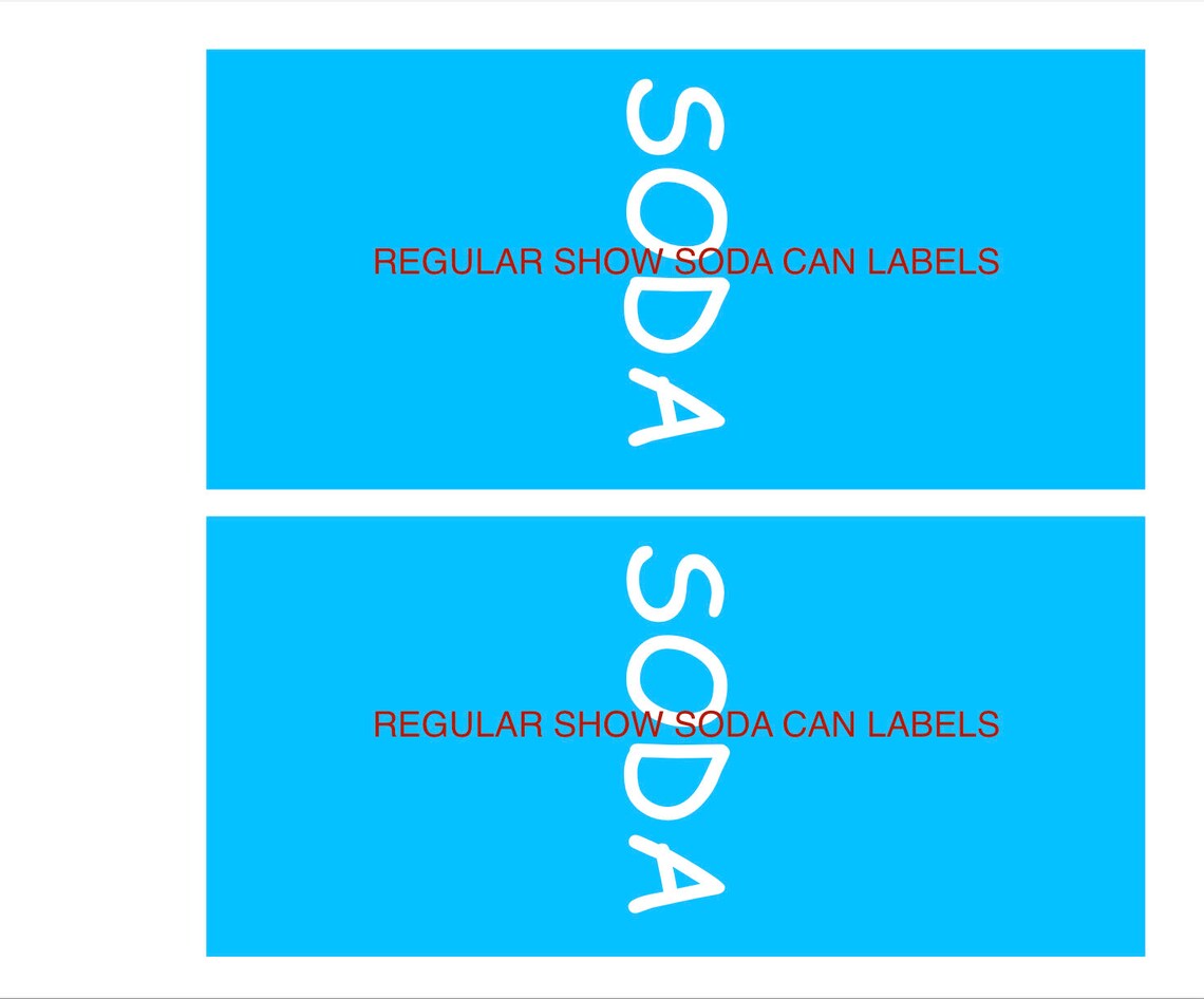 Request: Regular Show Soda Can Labels - Etsy