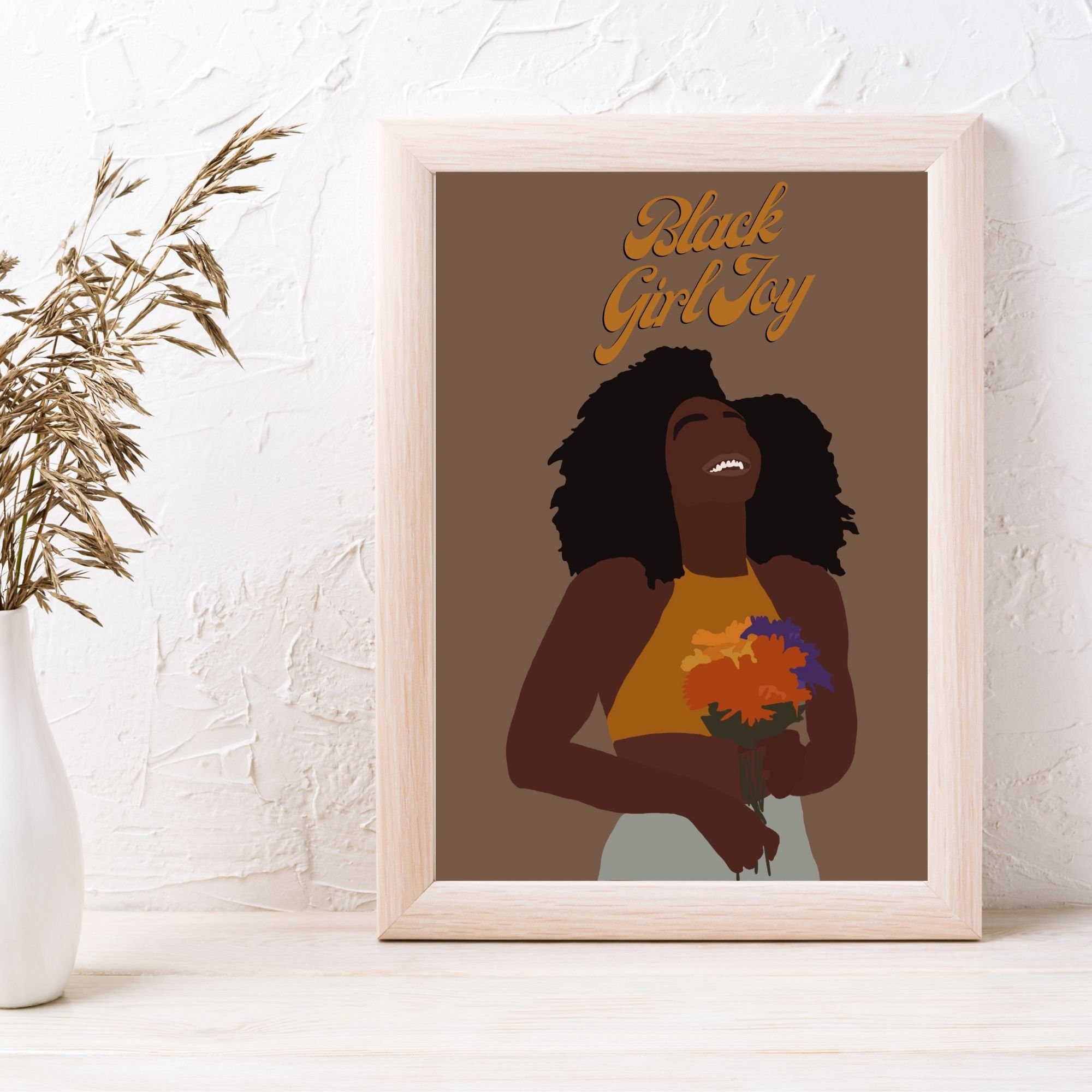 Black Girl Joy Digital Wall Art Black Girl Magic Digital - Etsy