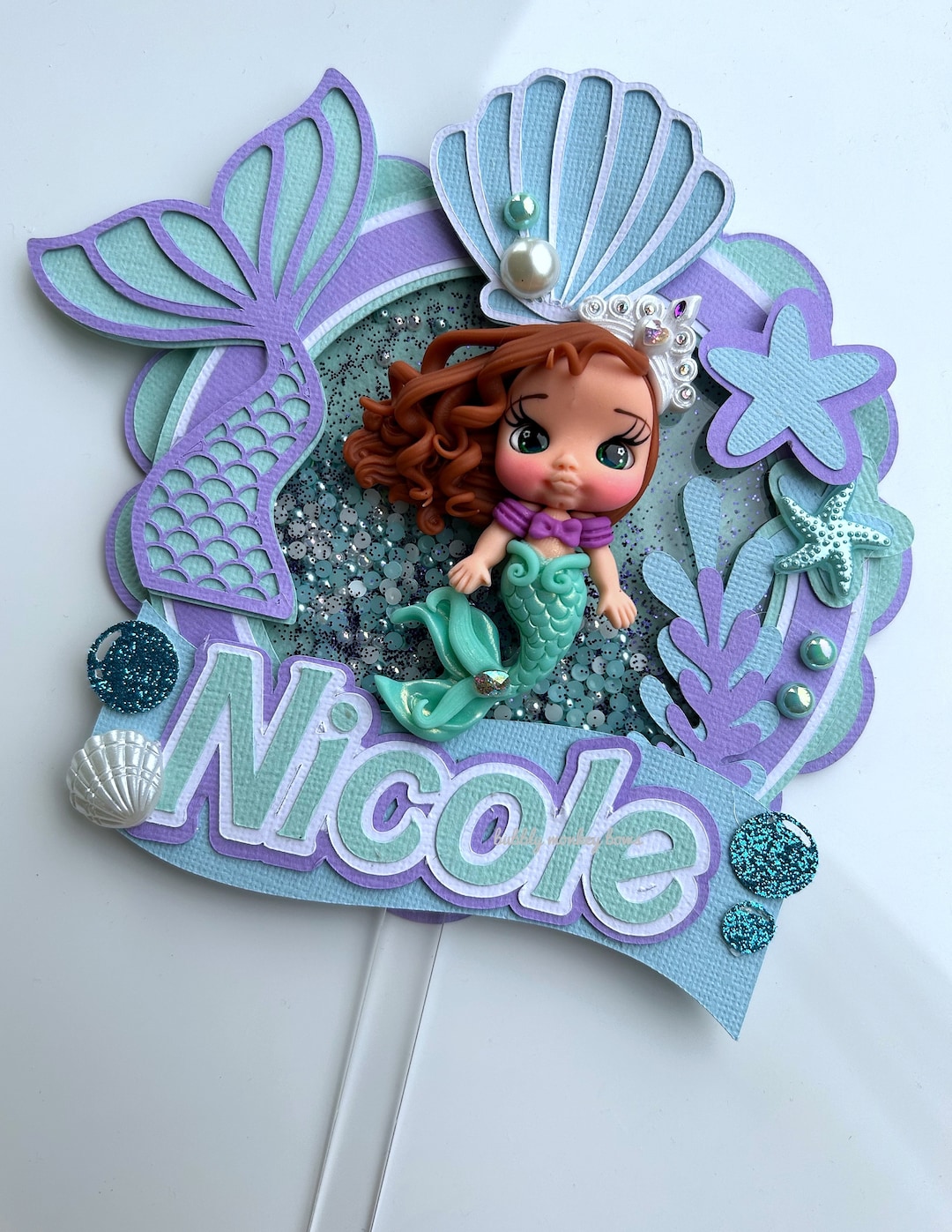 Mermaid Cake Topper - Etsy