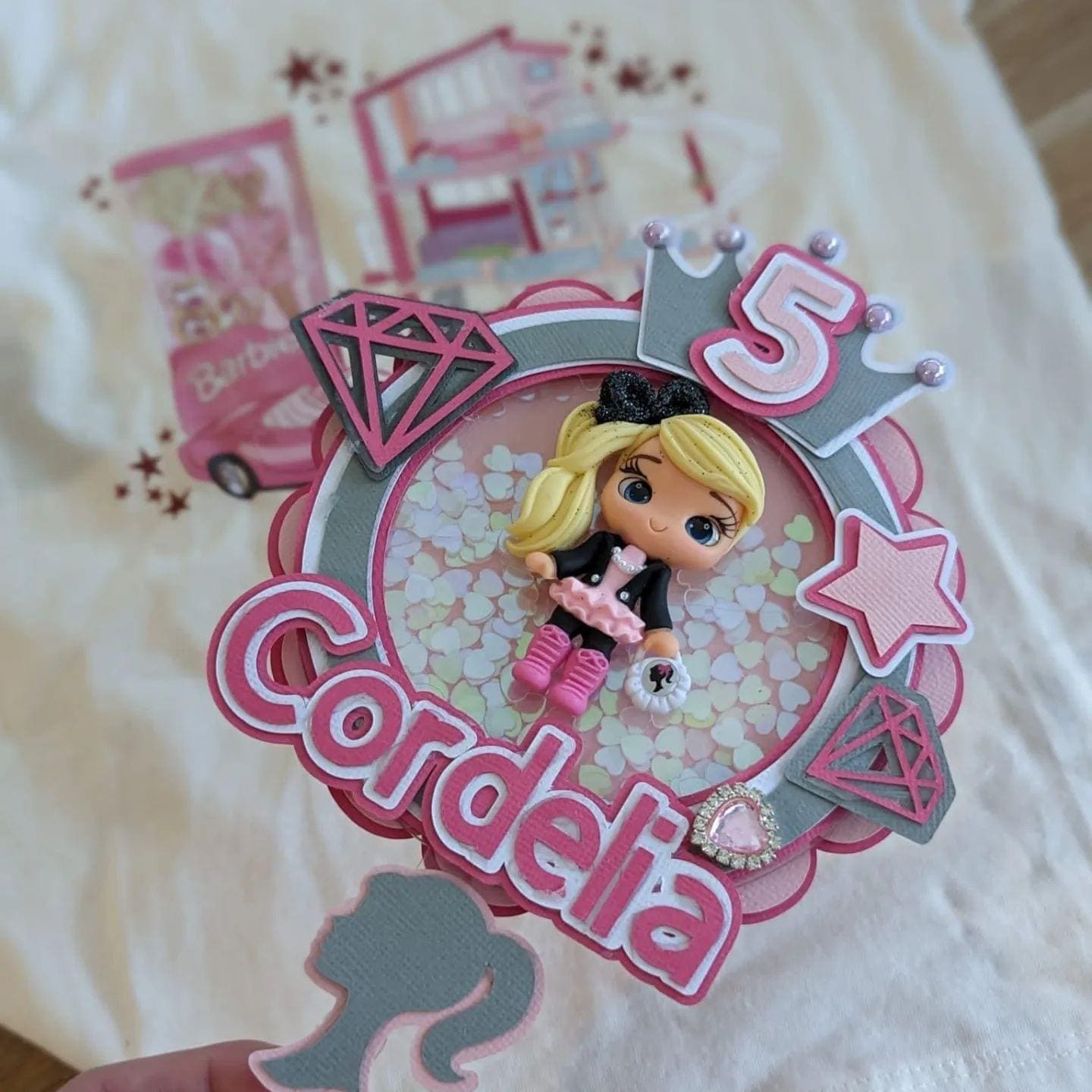 Pink Doll Girl Cake Topper - Etsy