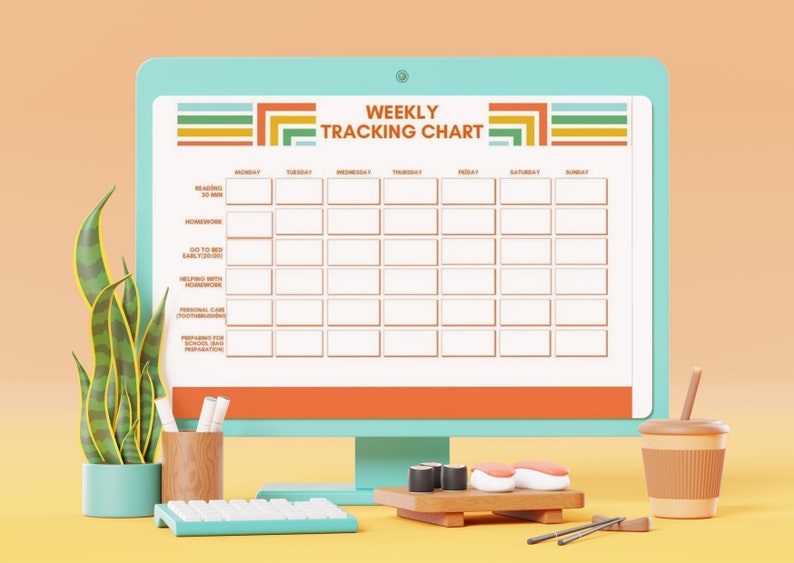 WEEKLY TRACKING CHART - Etsy