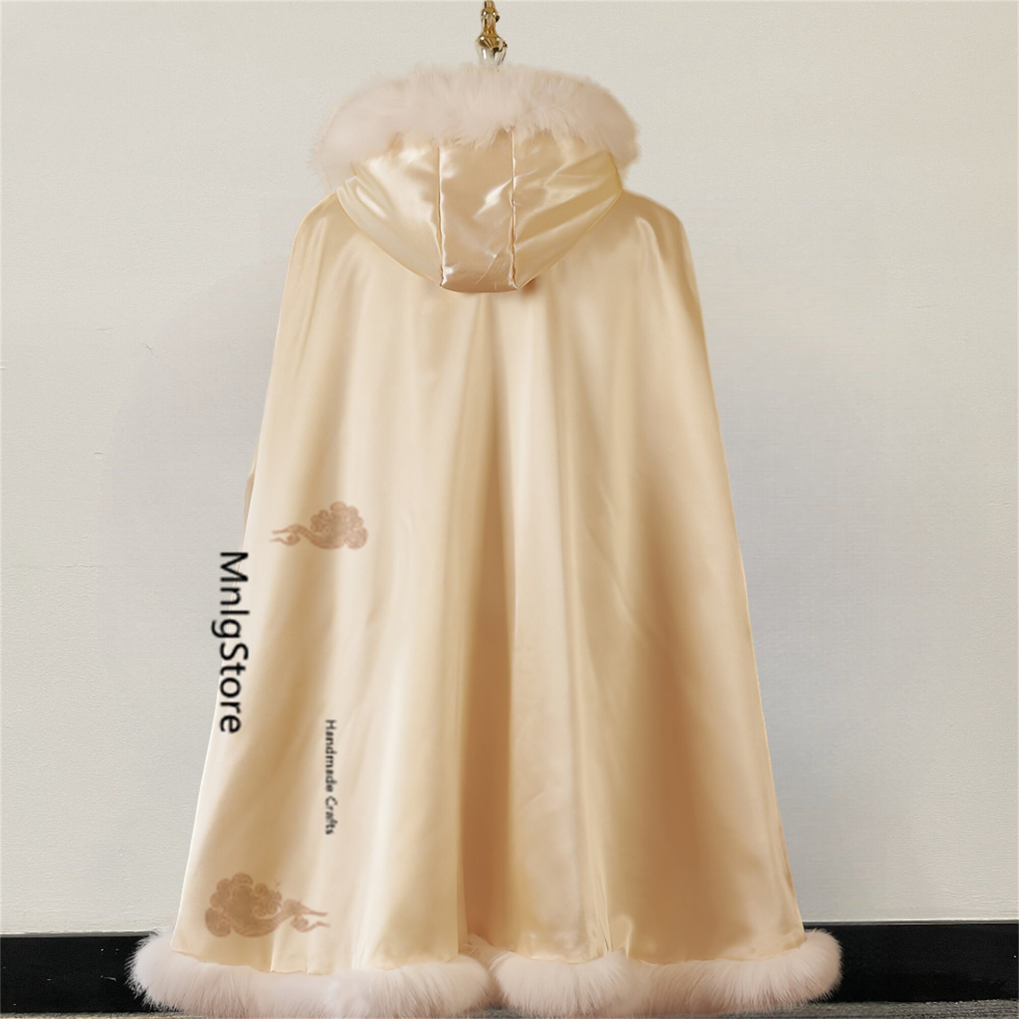 Short Hooded Cape, Embroidery Phoenix Cape, Wedding Cape, Dress Cape ...