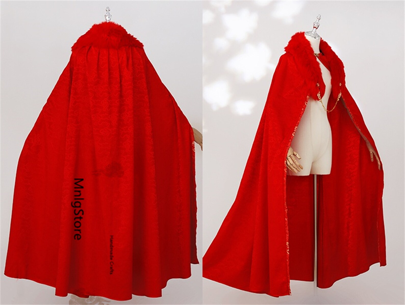 Handmade Cape, With Fur Collar, Couple Cape, Festival Cape for Adults ...