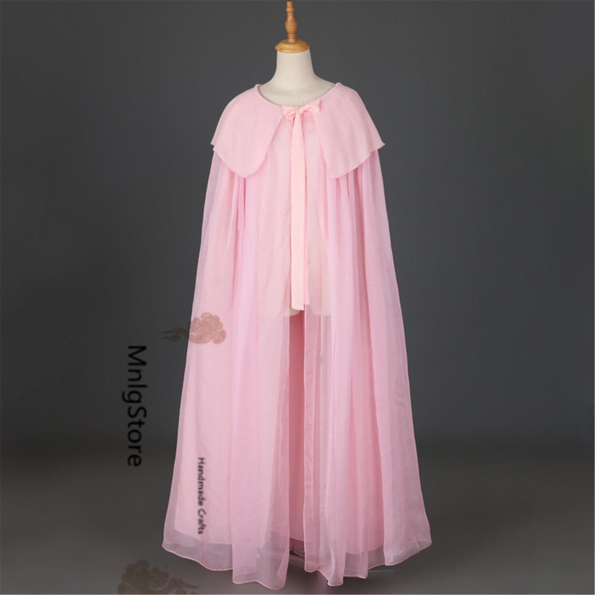 Princess Cape, Pink Chiffon Cape, Fairy Cloak, 51.2 Inch Cape, Cape for ...