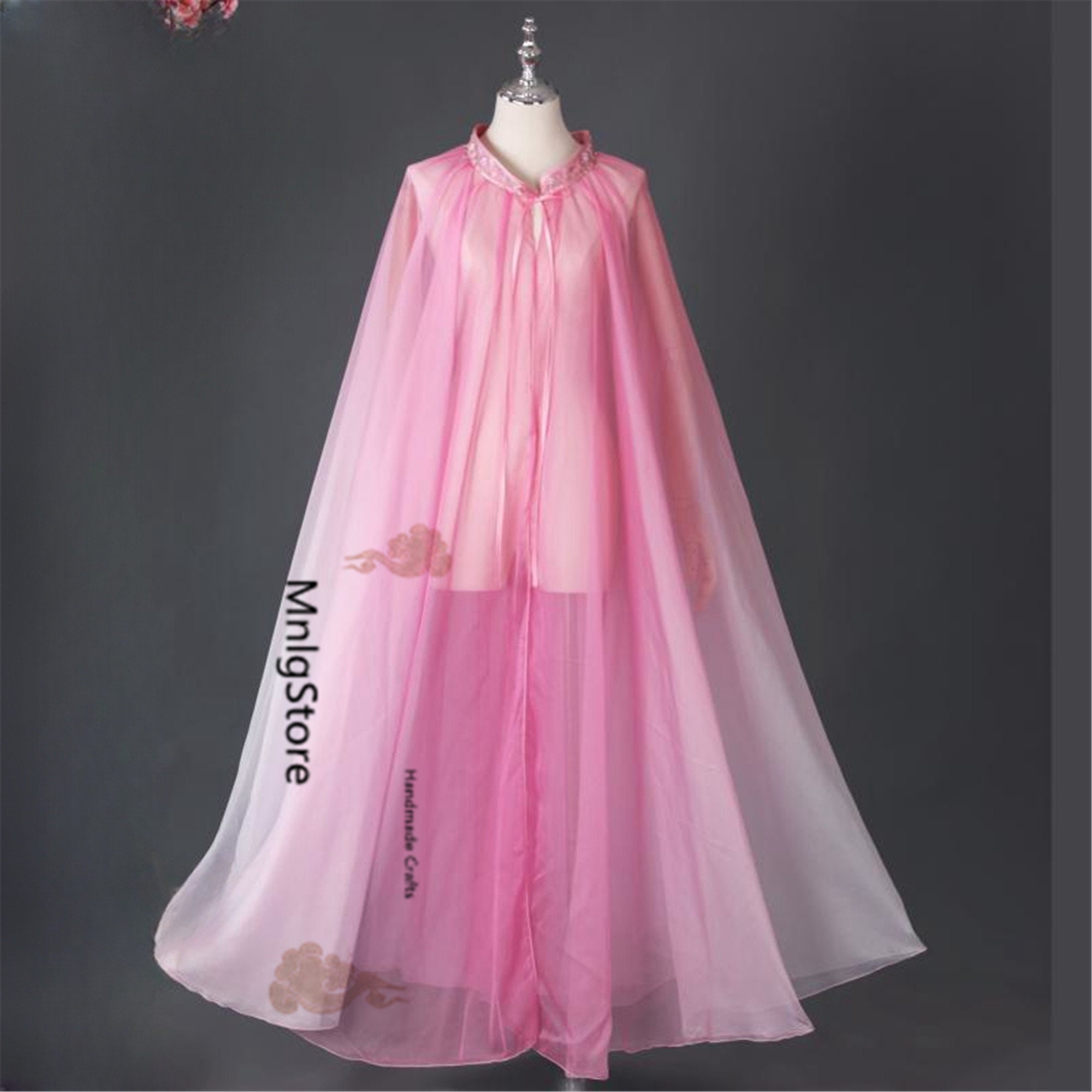 Gradient Pink Cape, Performance Cape, Halloween Cape, Dancing Cape ...
