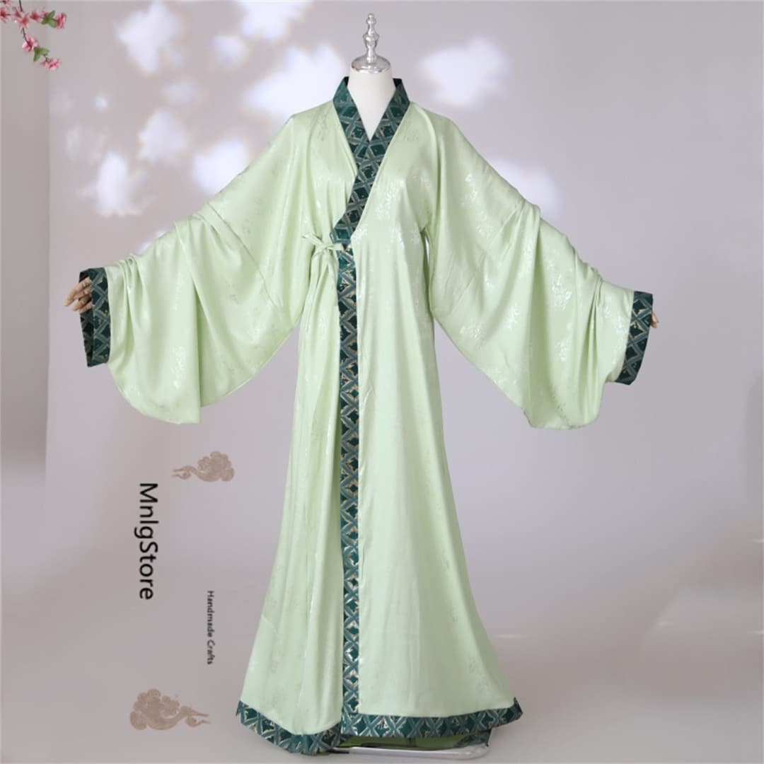 Unique Cape, Green Cape With Wide Sleeves, Jacquard Fabric Cape ...