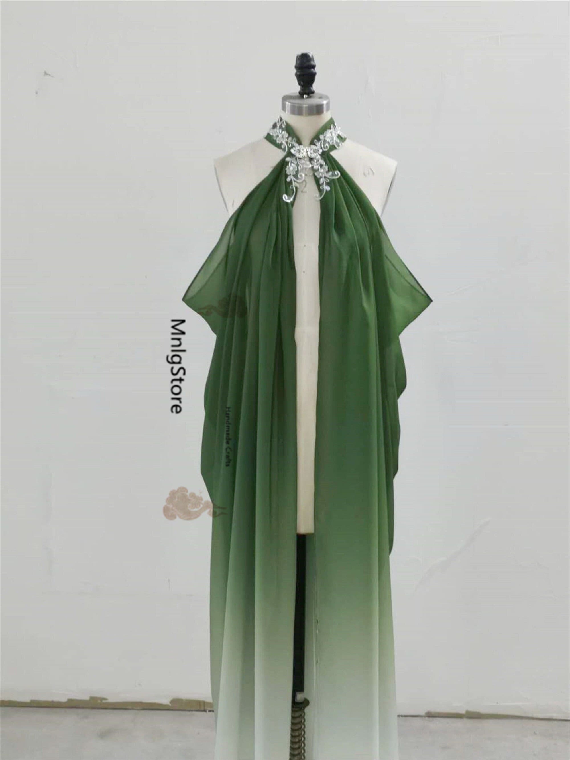 Green Fairy Cape, Spandex Cape, Cosplay Cape, Princess Cape, Halloween ...
