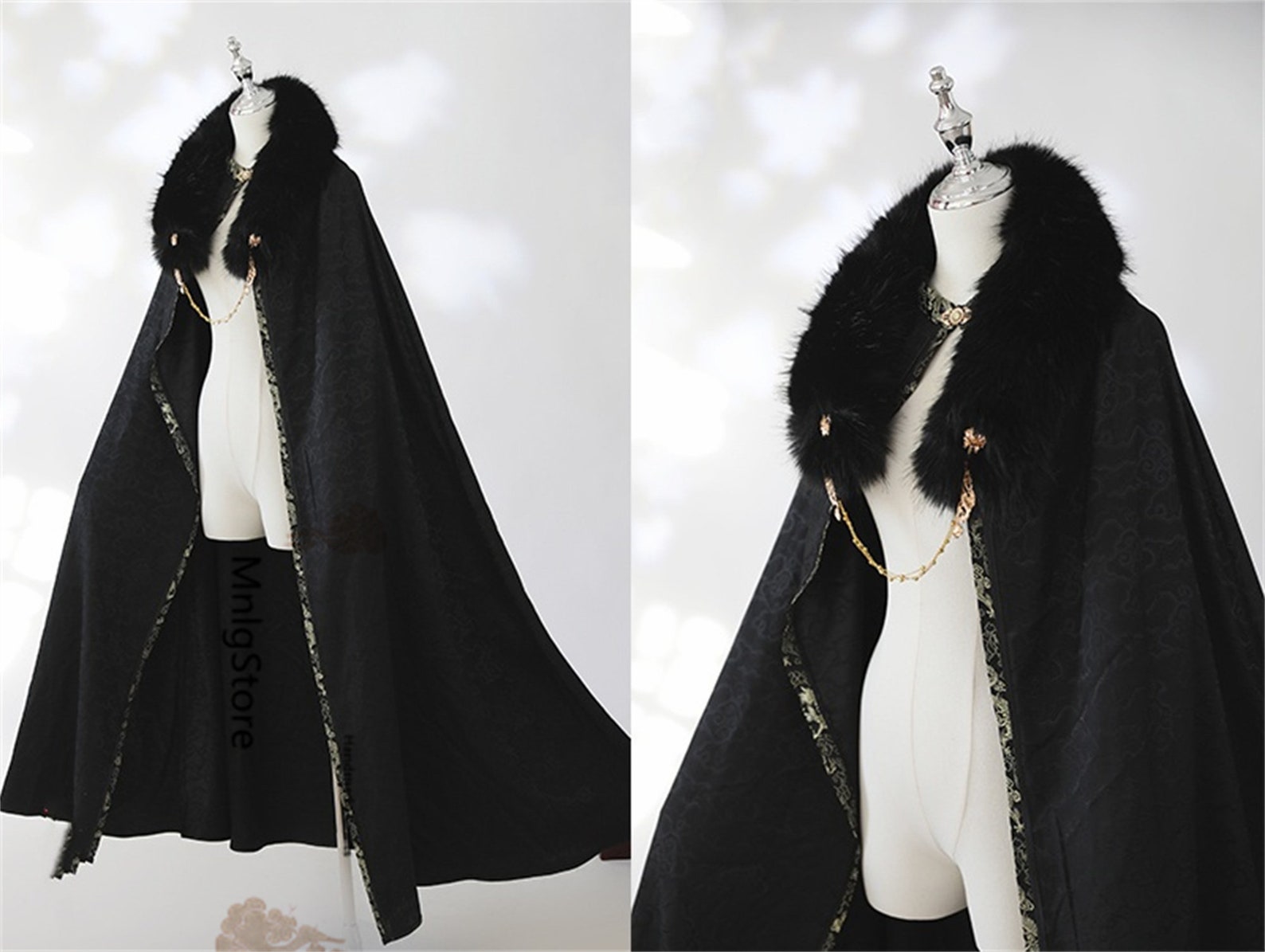 Handmade Cape, With Fur Collar, Couple Cape, Festival Cape for Adults ...