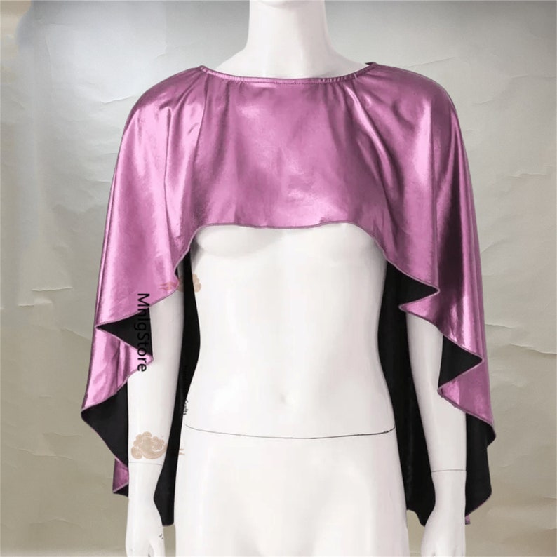 New Shiny Cape, Sleeveless Cape, Attire Shawl, Asymmetric Front and ...