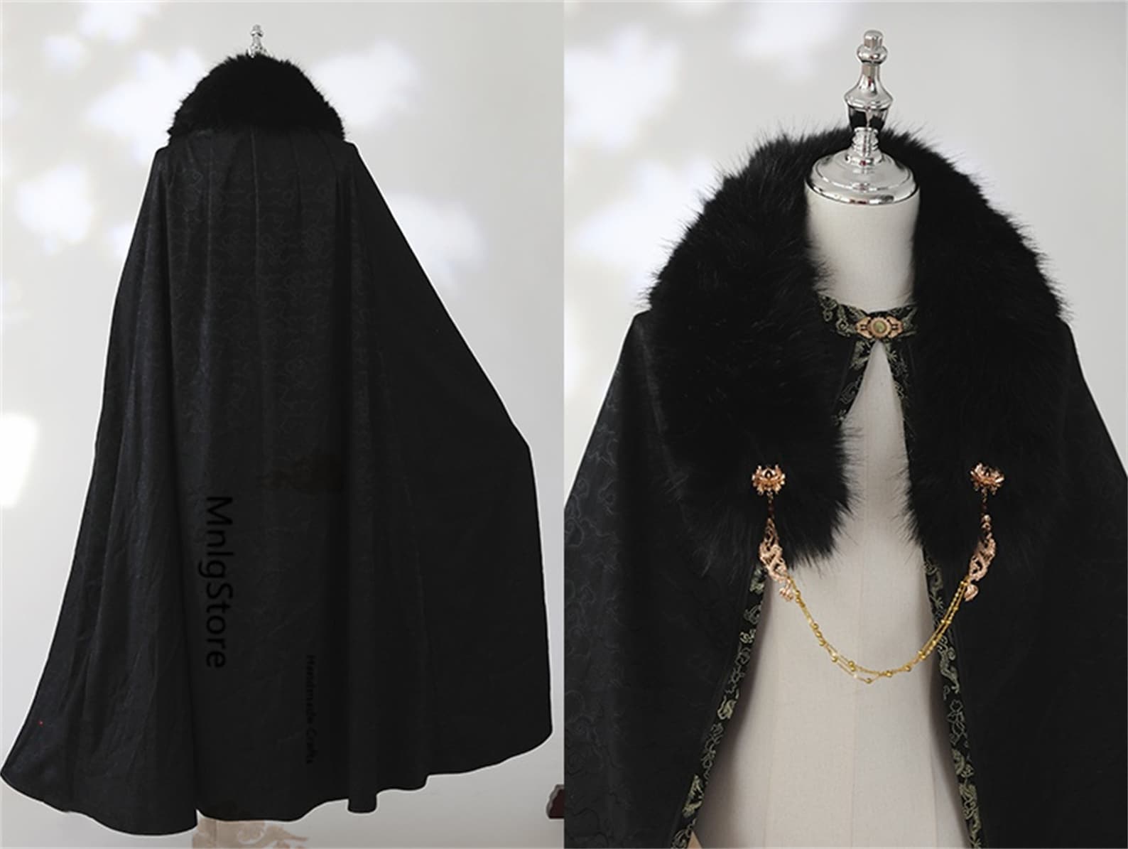 Handmade Cape, With Fur Collar, Couple Cape, Festival Cape for Adults ...