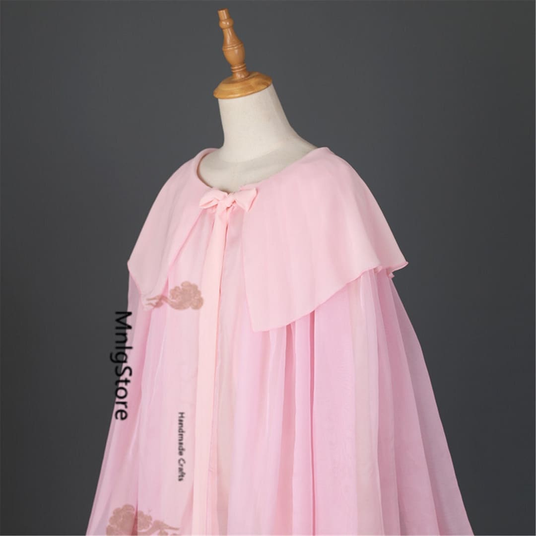 Princess Cape, Pink Chiffon Cape, Fairy Cloak, 51.2 Inch Cape, Cape for ...