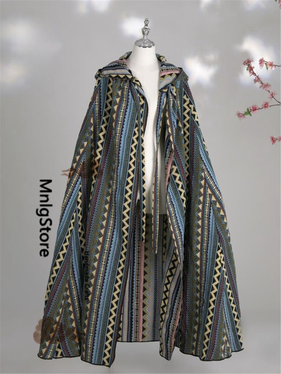 Hooded Cape, Unique Long Cape, Ethnic Cosplay Cape, Adult Cape ...