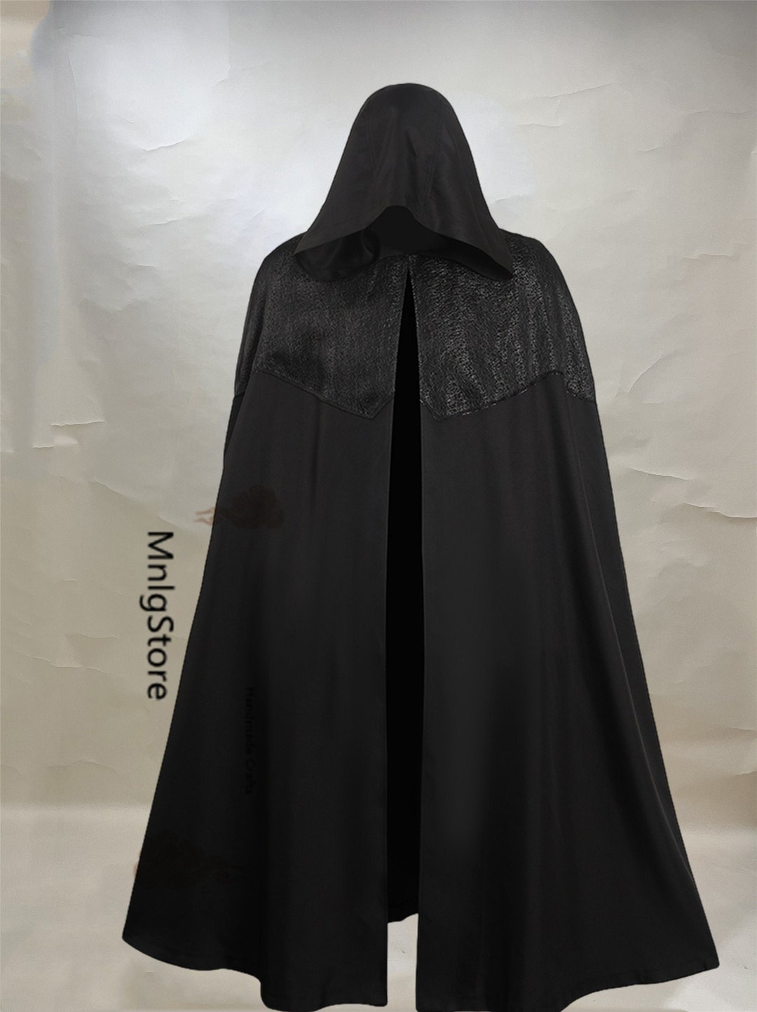Halloween Men Cosplay Cape, Hooded Cloak, Black Cosplay Cape ...