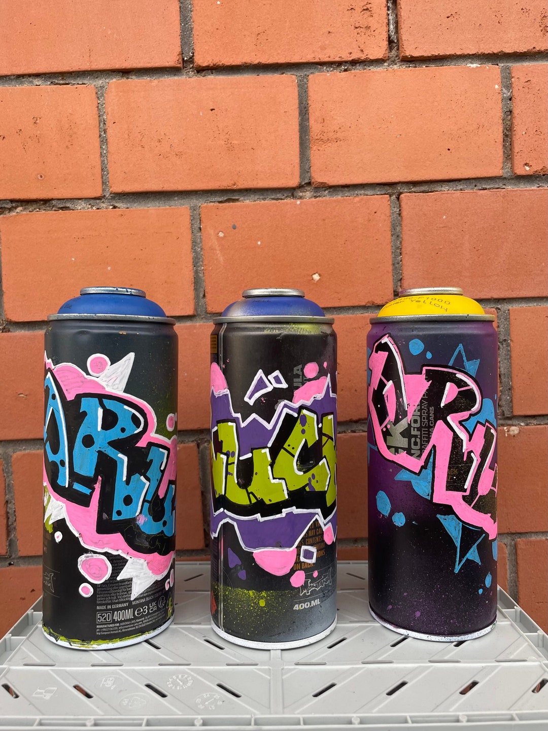 Painted Graffiti Spray Can Street Art Handmade Decoration Spray Can ...