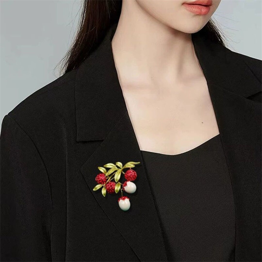 Red Lychee Brooch Fruit Brooch Special Brooch Gift for Her - Etsy