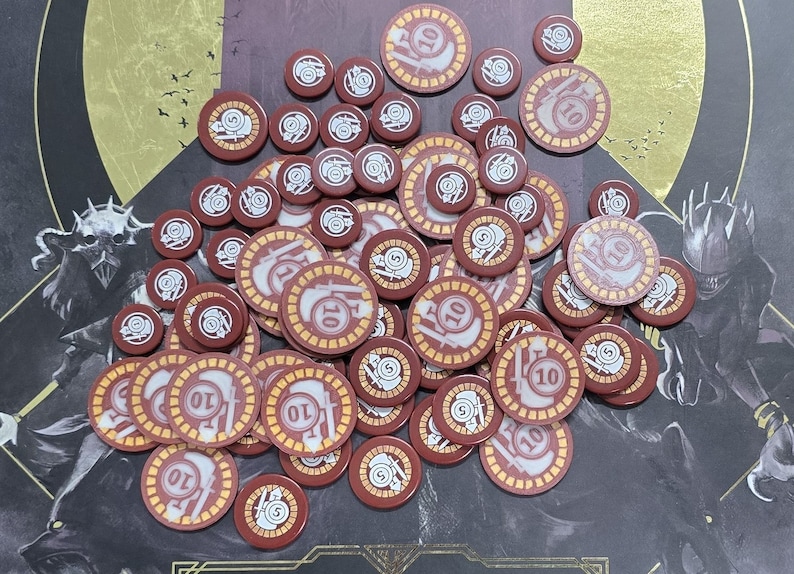 Return to Dark Tower Compatible Warrior Tokens Larger Denominations. - Etsy
