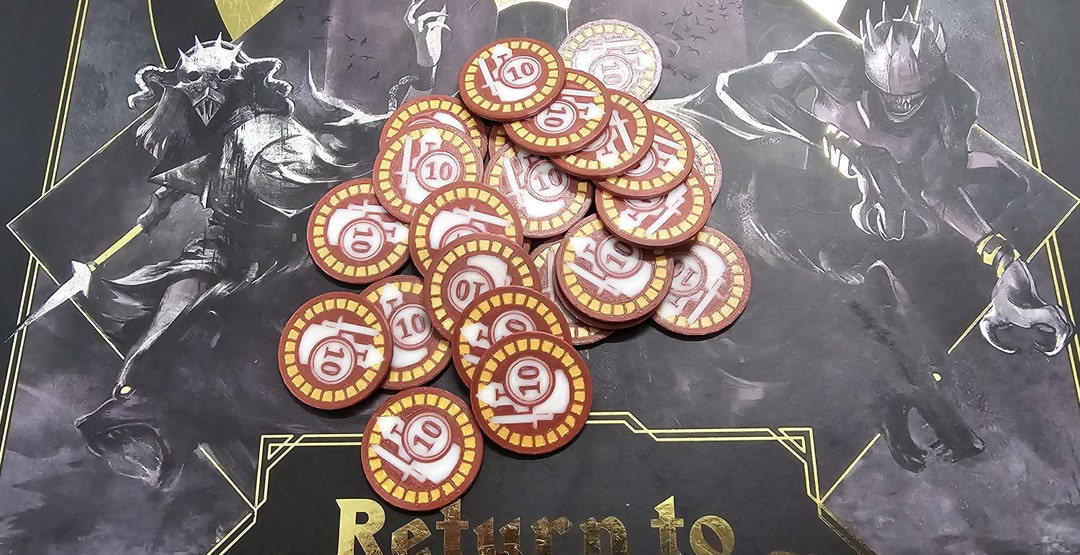 Return to Dark Tower Compatible Warrior Tokens Larger Denominations. - Etsy