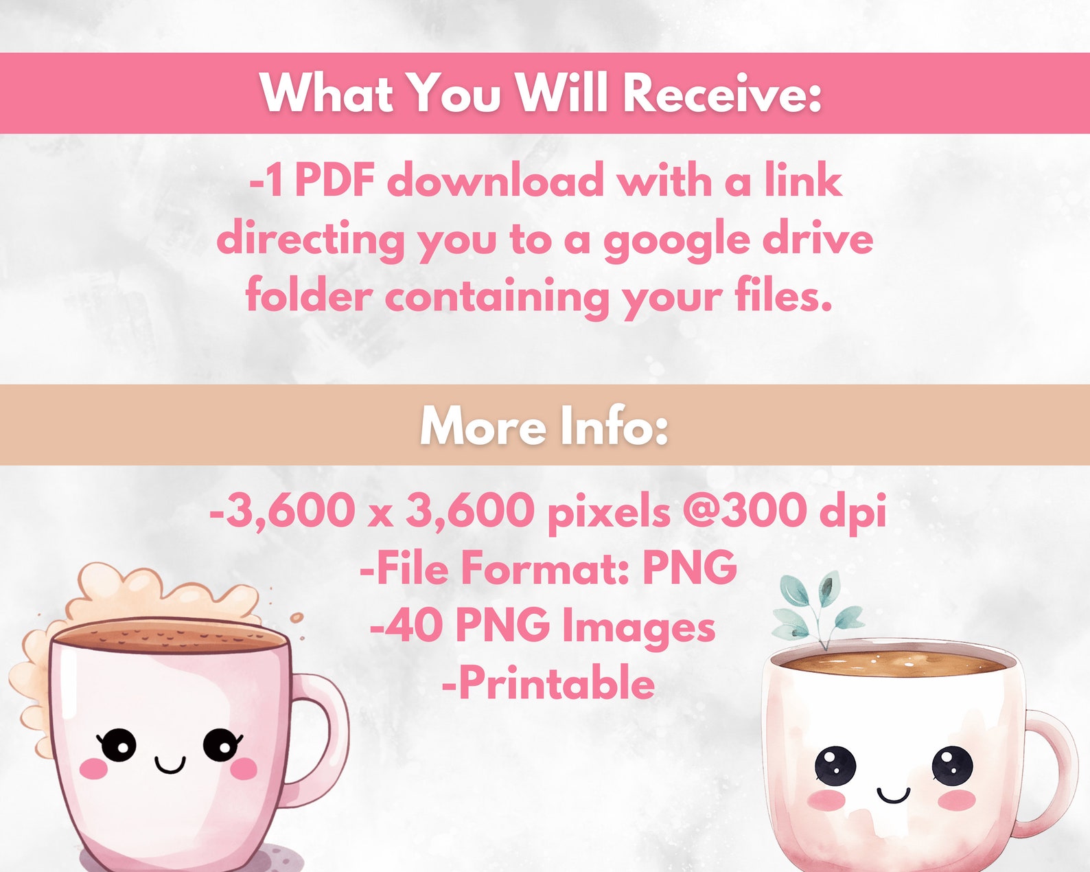 Watercolor Cute Coffee Cup Clipart, Coffee Love, Kawaii Coffee Cups ...