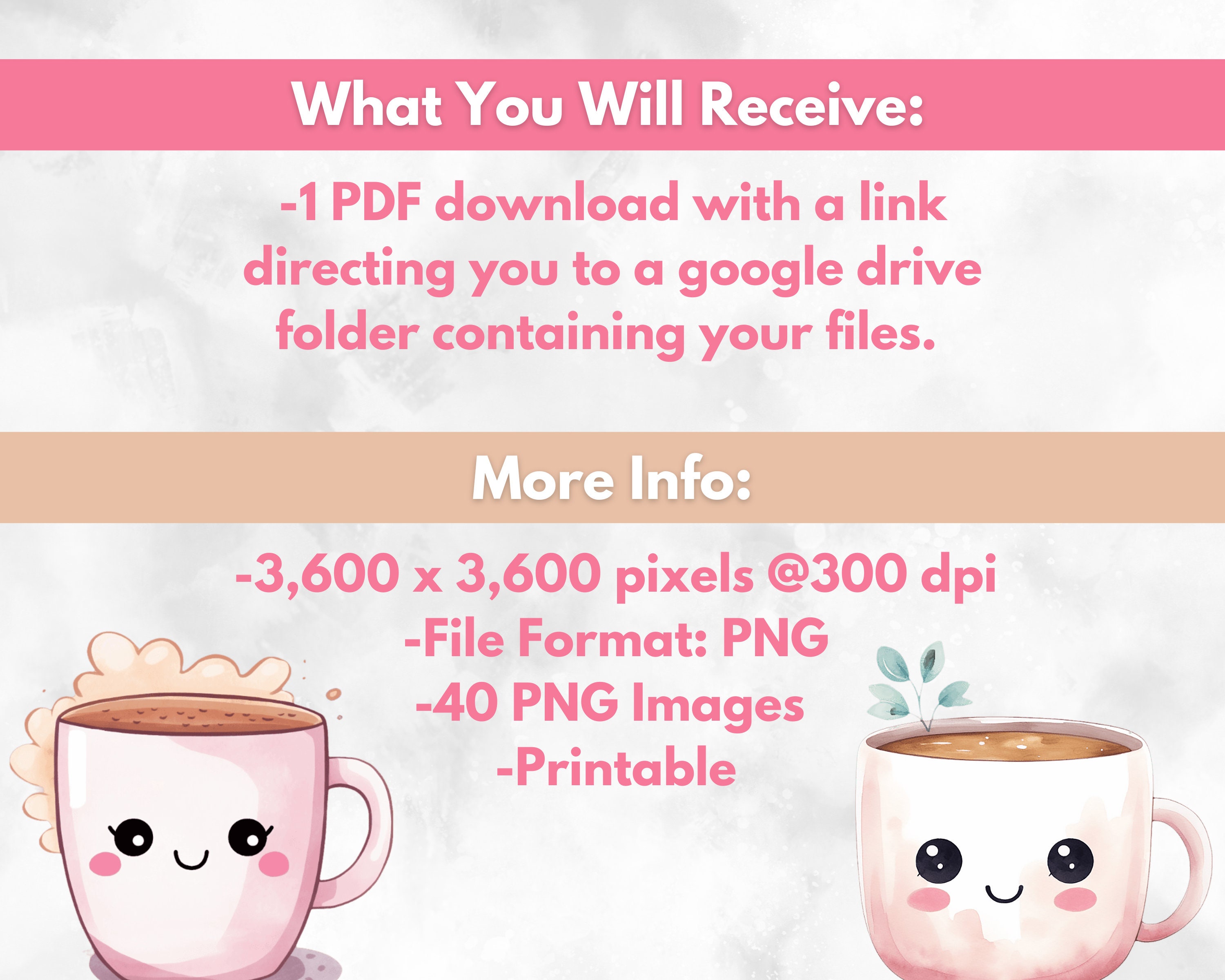 Watercolor Cute Coffee Cup Clipart, Coffee Love, Kawaii Coffee Cups ...