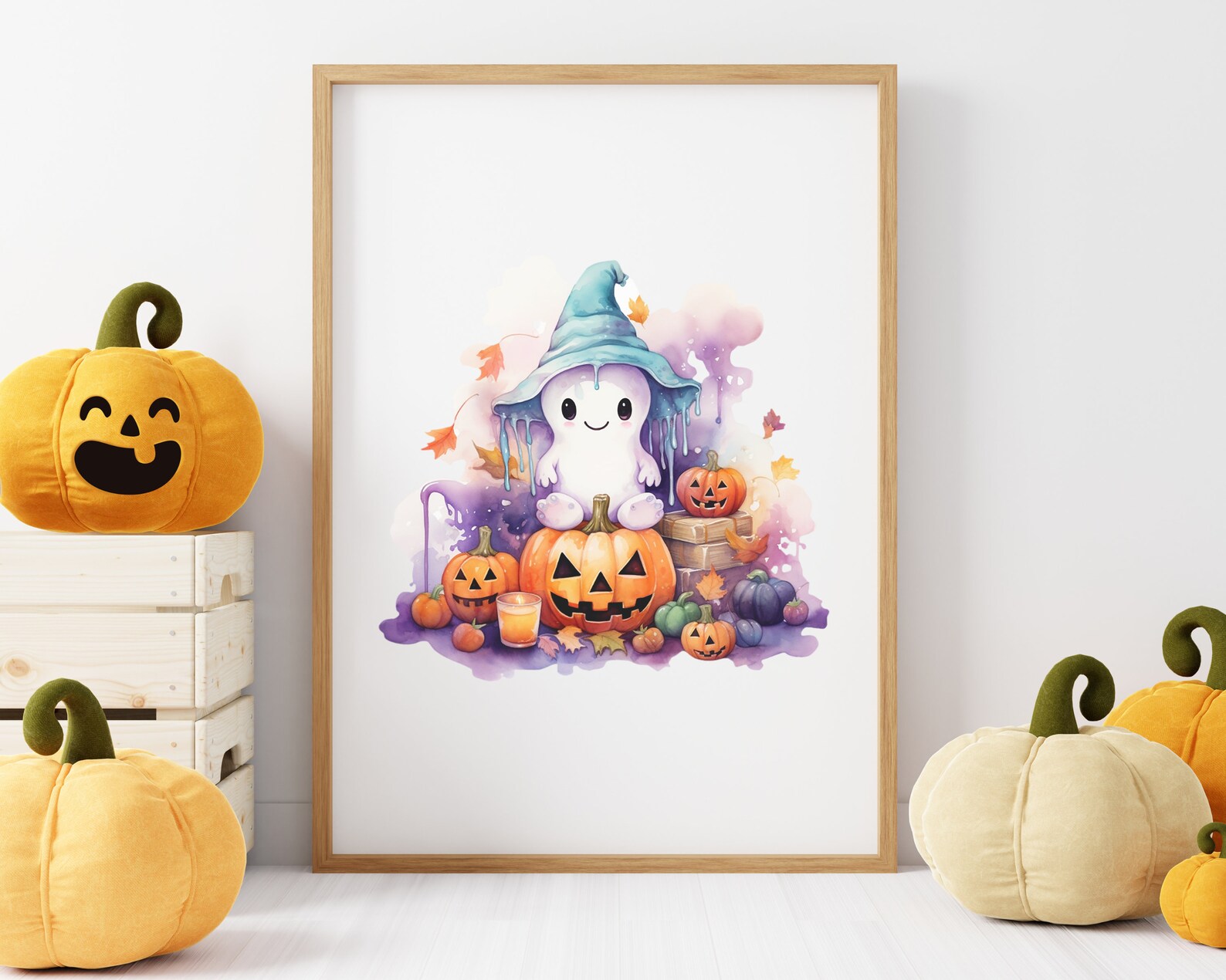 Spooky Ghost Clipart, Watercolor Clipart, Cute Ghosts, Scrapbook, Paper ...