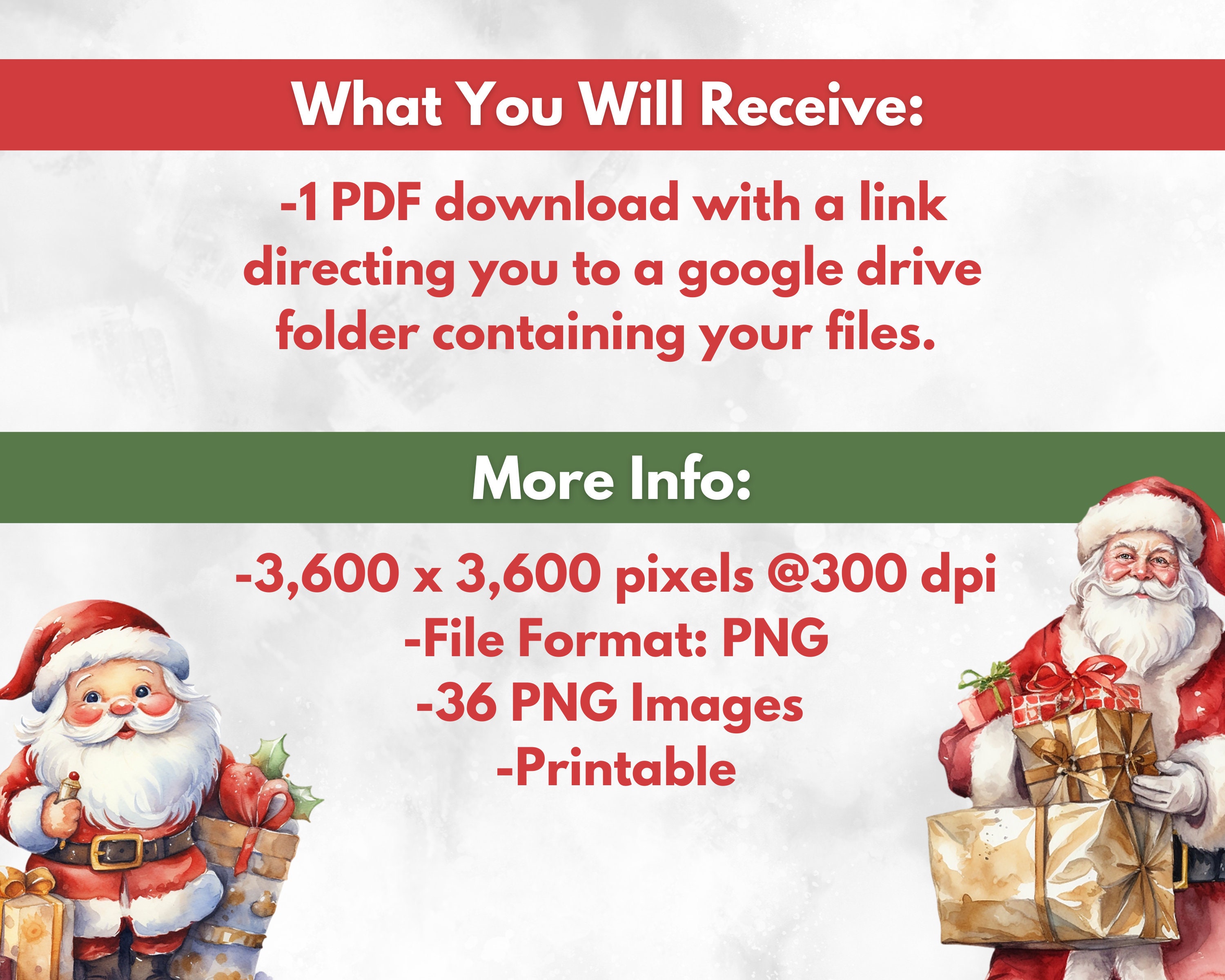 Watercolor Santa Claus Clipart Bundle Winter Santa Claus Christmas ...