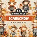 Watercolor Fall Scarecrow Clipart Bundle Cute Digital - Etsy
