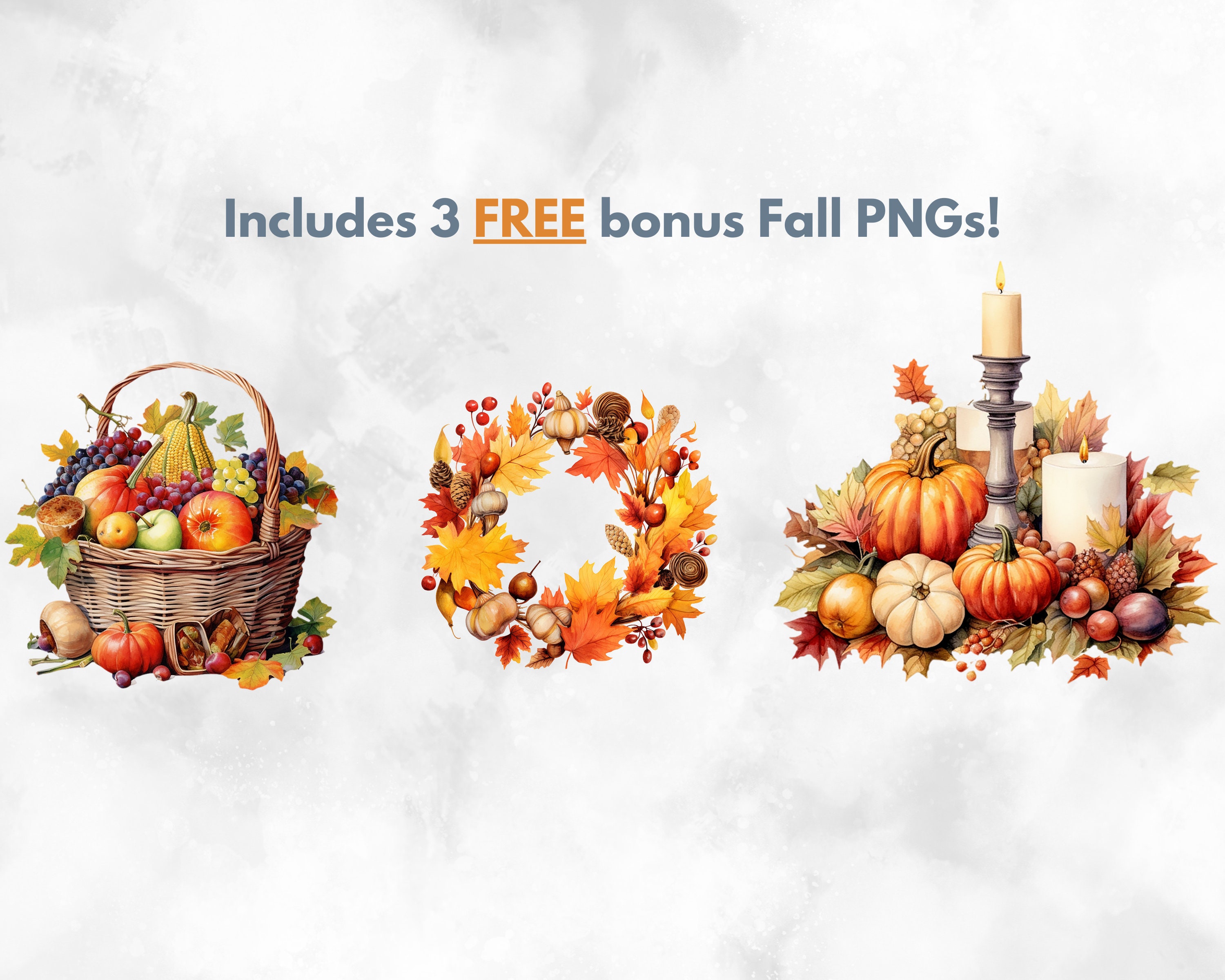 Aesthetic Fall Clipart, Printable, Fall Transparent, PNG Images for ...