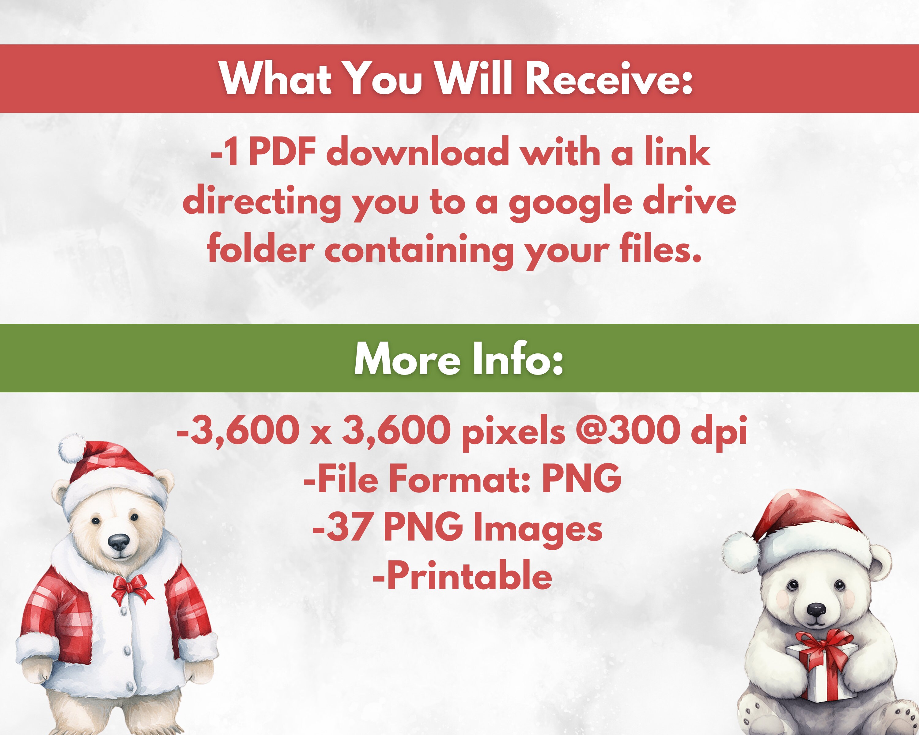 Watercolor Christmas Animals Clipart Bundle Festive Animal Printable ...