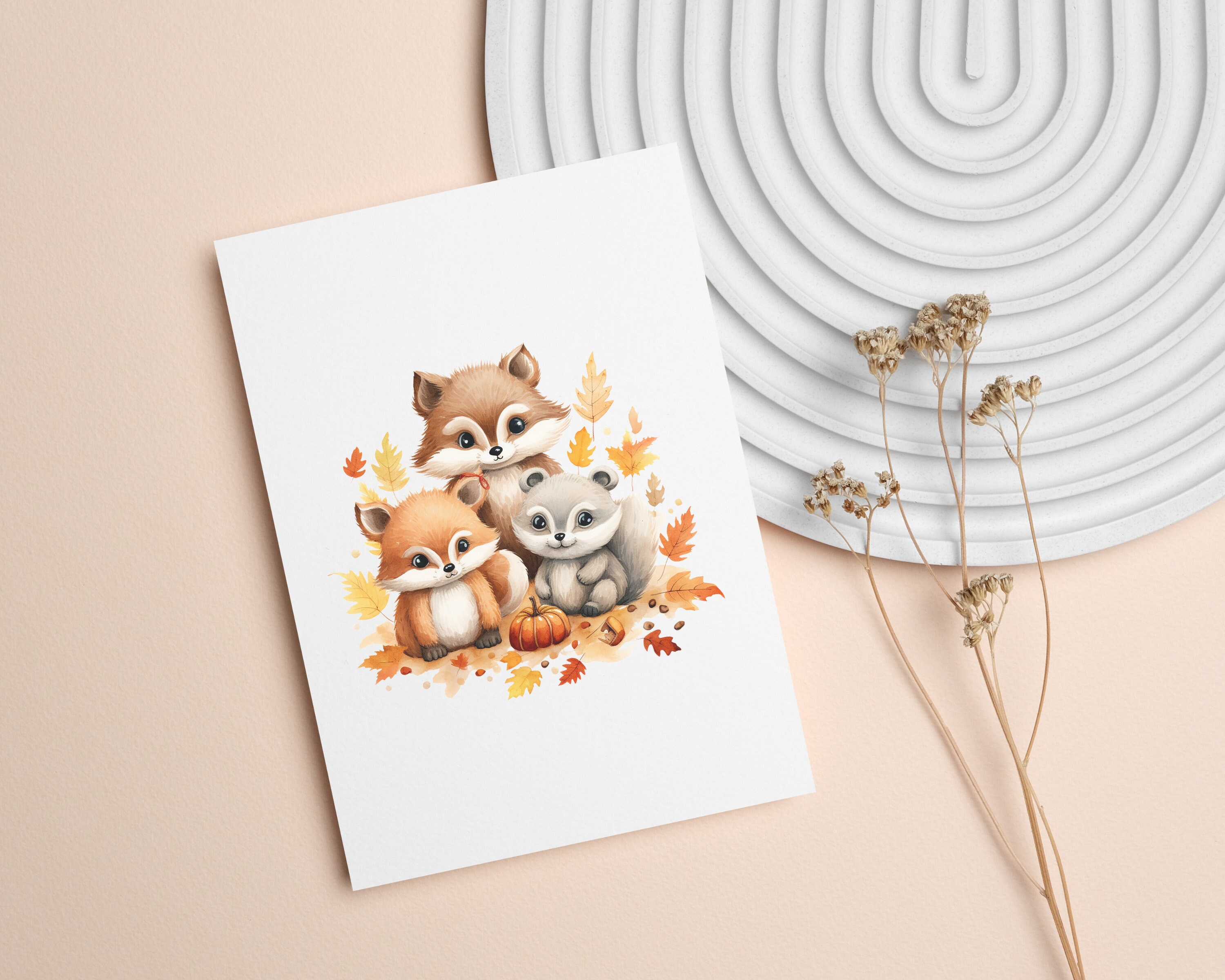 Watercolor Fall Clipart Mega Bundle Cute Digital Fall Printable PNG ...