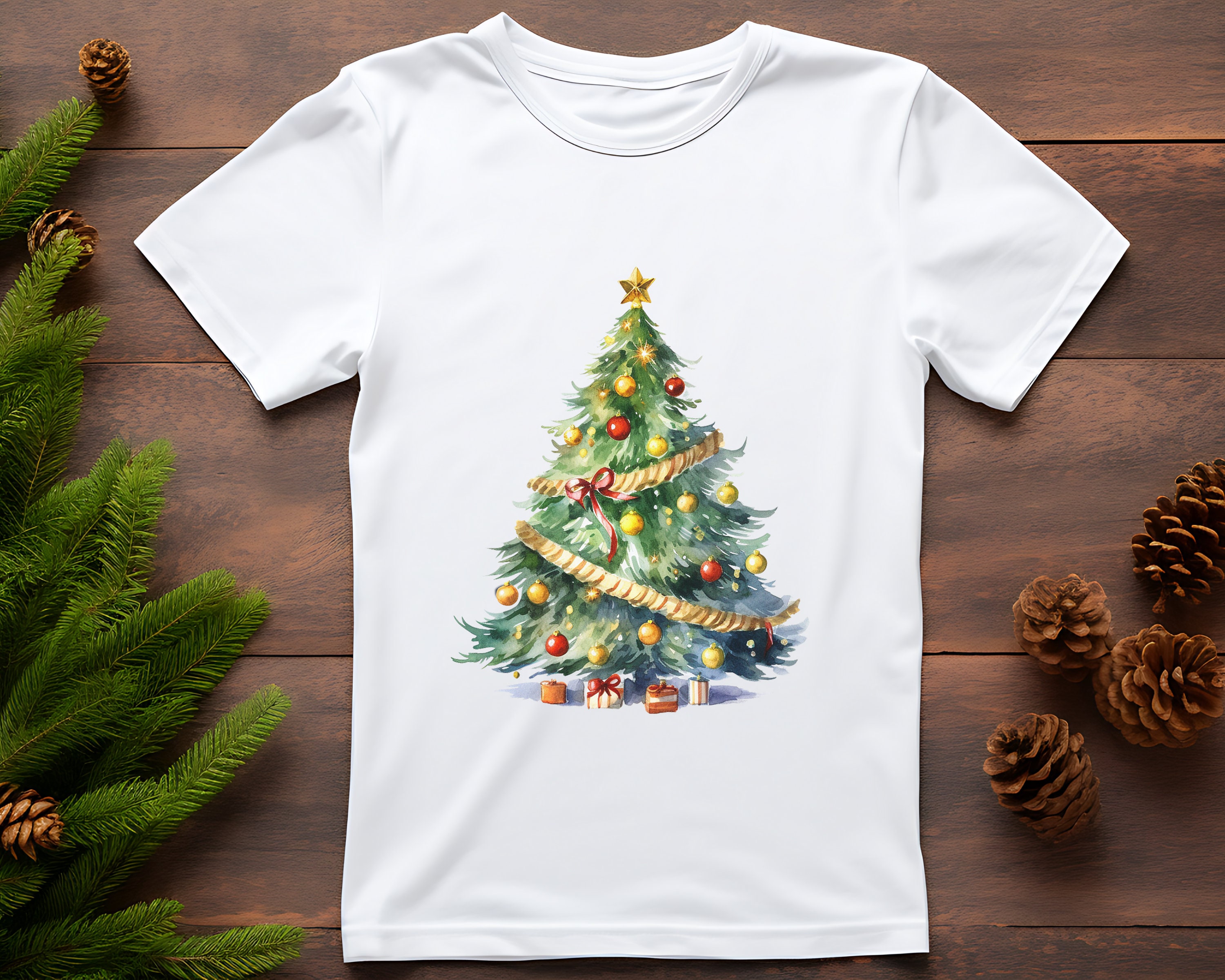 Watercolor Christmas Tree Clipart Bundle Tree PNG Printable Images for ...