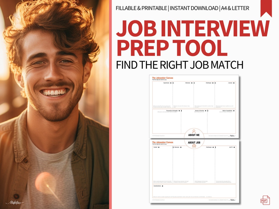 Job Interview Prep, Resume Support Tool, Jobseeker Canvas, Job Hunt Aid ...