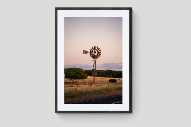 Outback Wall Art Rustic Windmill Photo Print Housewarming Gift ...