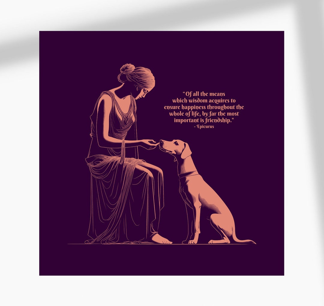 Timeless Quotation 2 Color Poster, Ancient Philosophy Wisdom Dog Home ...