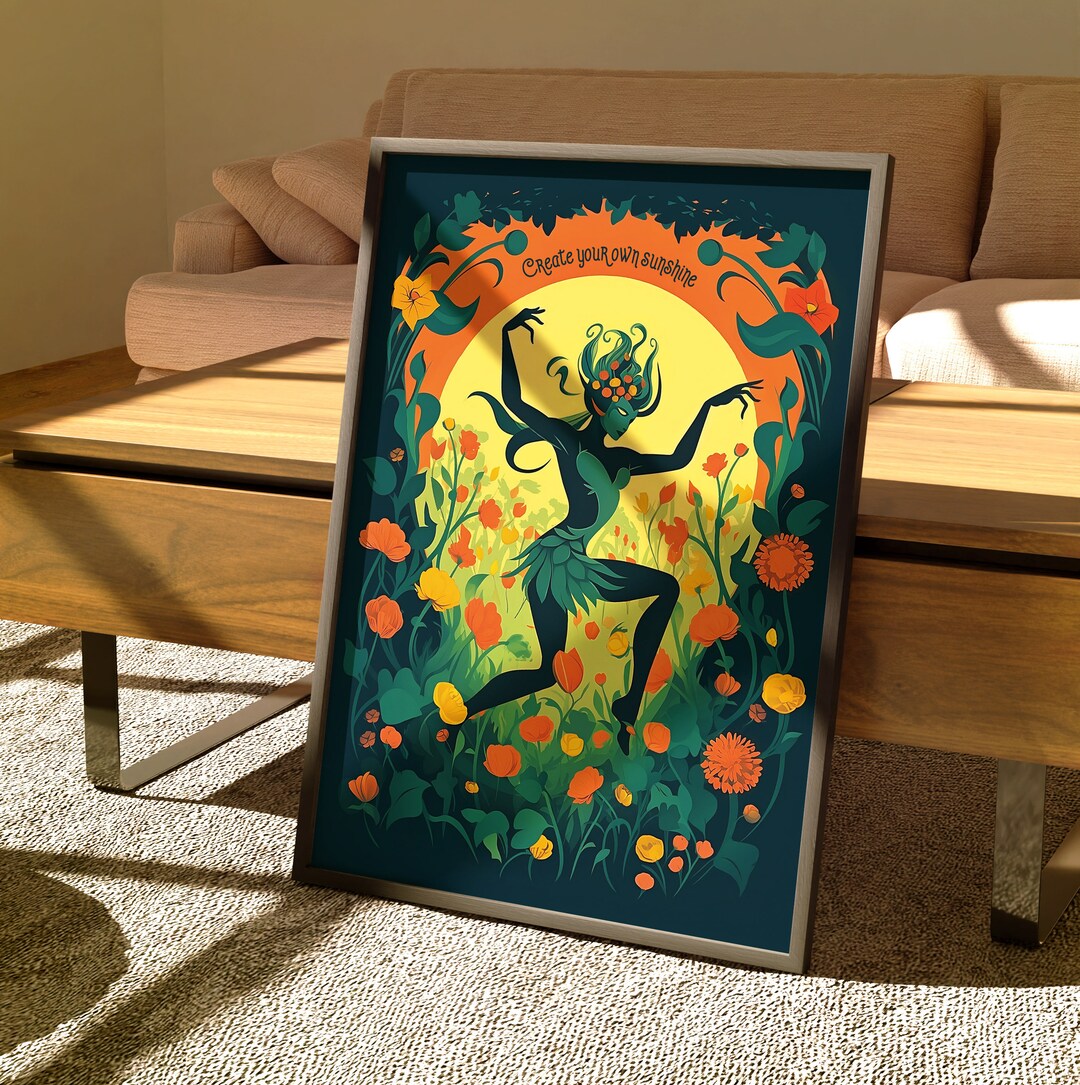 Create Your Own Sunshine Poster, Magical Summer Garden Positive Wall ...