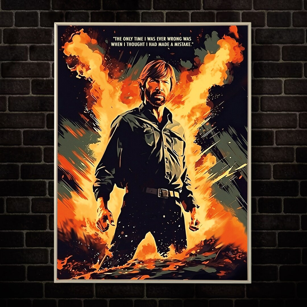 Chuck Norris Poster Action Movie Hero - Etsy