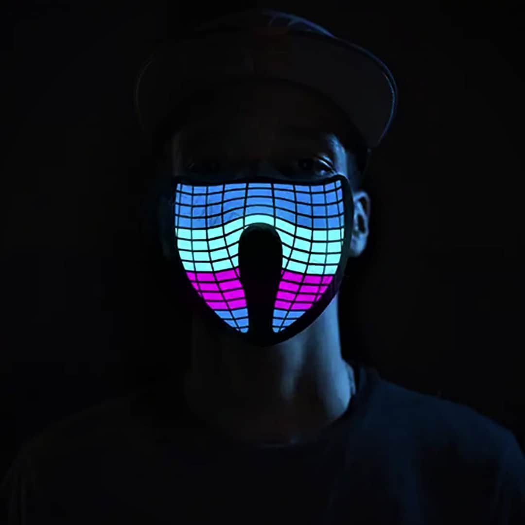 Electronic Sound Reactive LED Mask, Luminous Gas Mask, Reactive LED ...