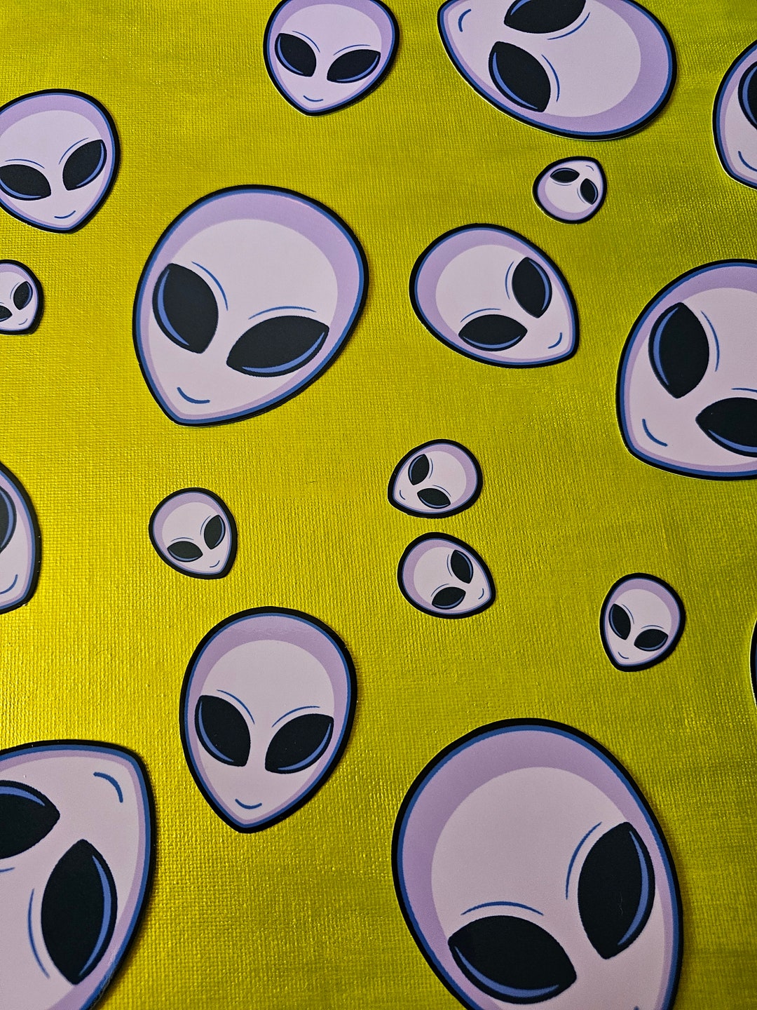 Alien Sticker Pack Lilac Alien Head Stickers I Cool Alien Sticker | I ...